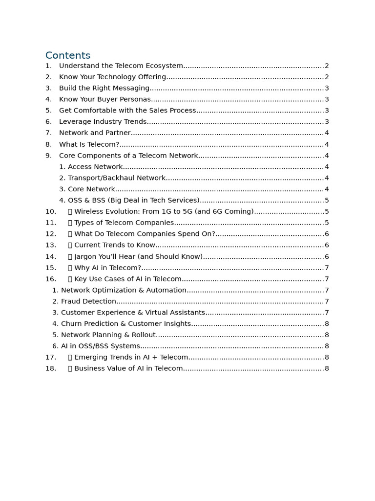 Telecom Industry Overview | PDF | Computer Network | Telecommunications