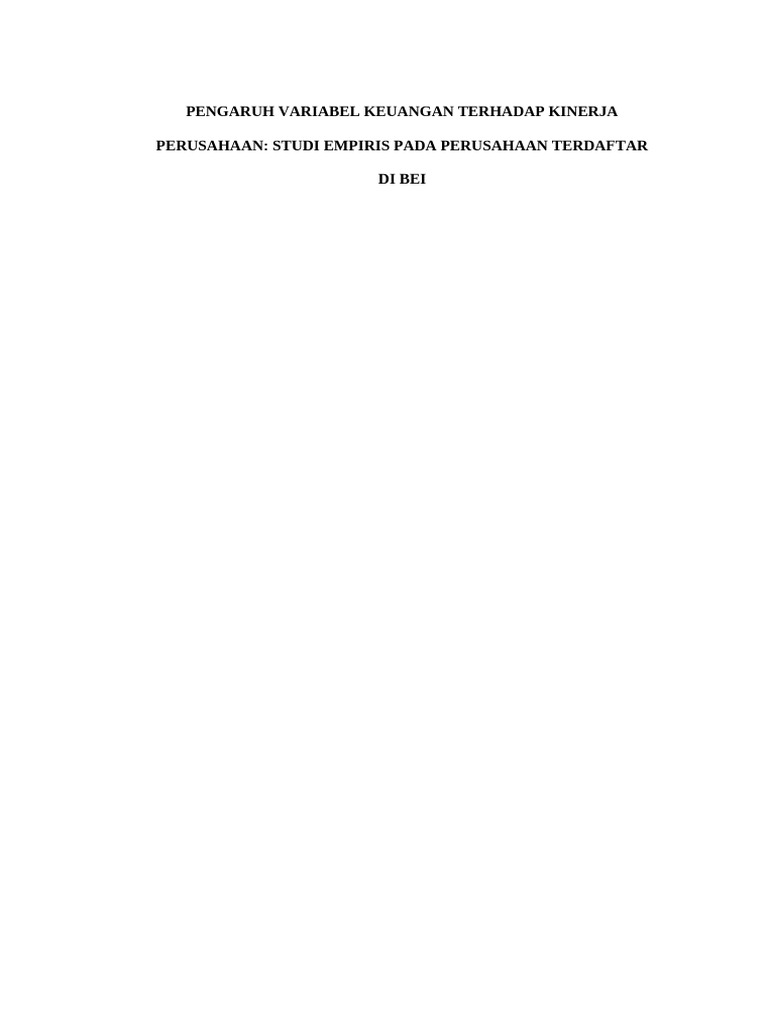Contoh Draft Proposal | PDF