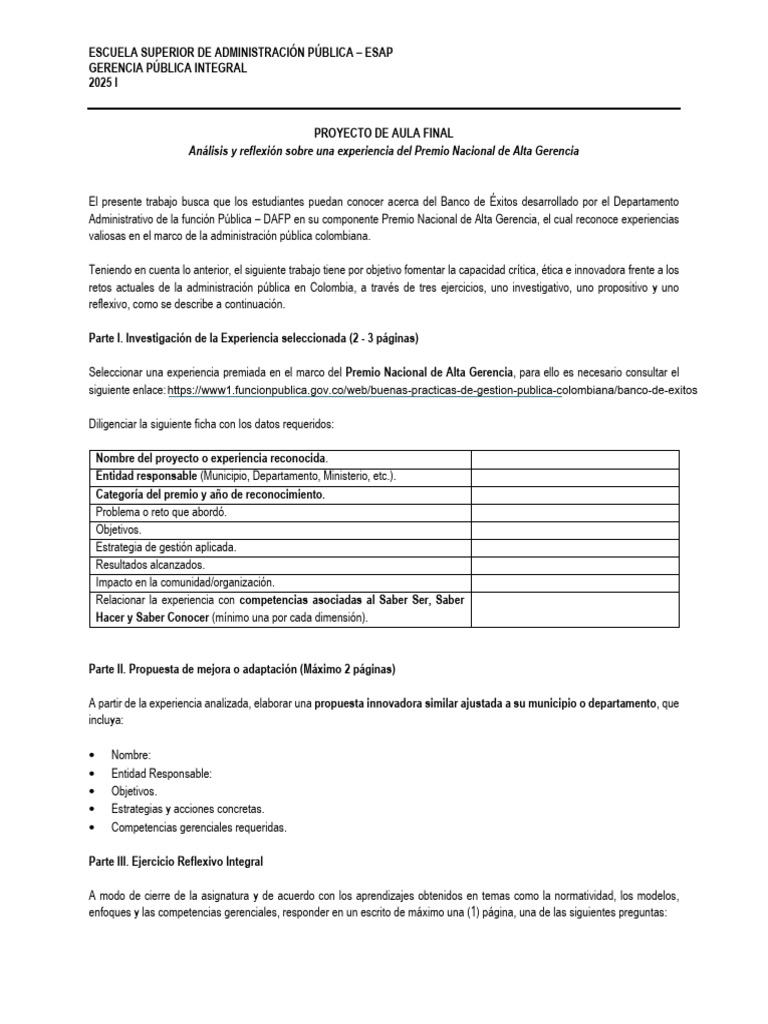 GPI PROYECTO DE AULA FINAL | PDF | Aprendizaje