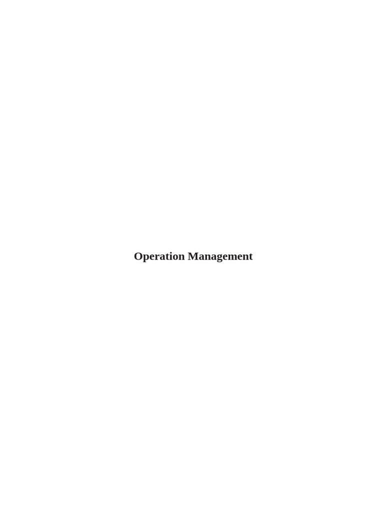 OM TQM Textbook | PDF | System | Operations Management