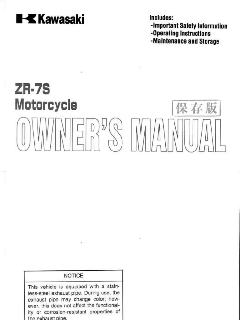 ZR 7s 2001 Owners Manual | PDF