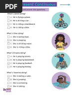 Present Continuous Picture Description | PDF