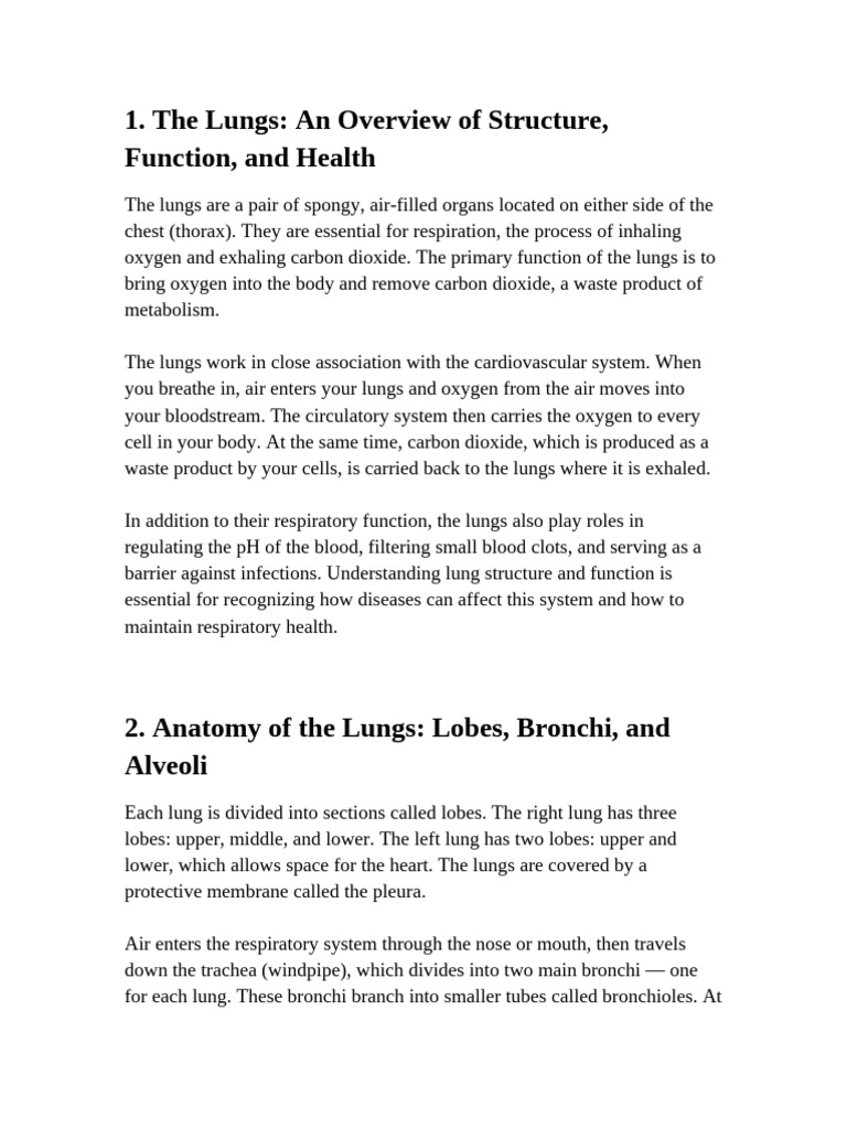 Human Lungs 16 Page Assignment-1 | PDF | Lung | Chronic Obstructive ...