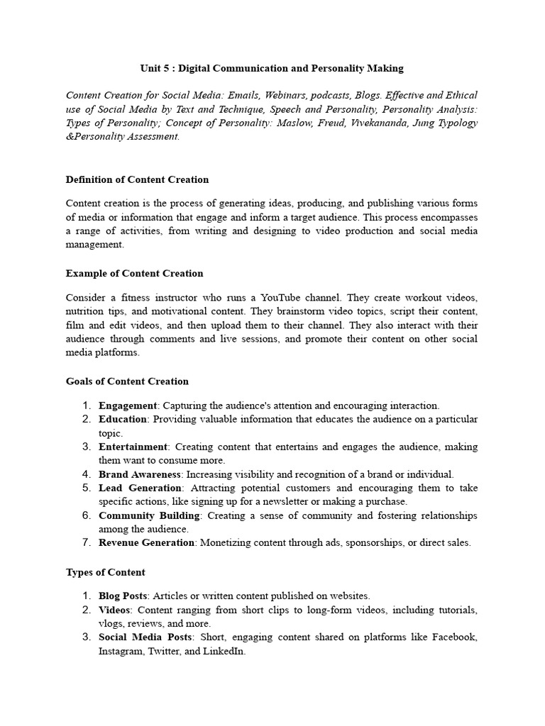 Digital Communication and Personality Insights | PDF | Self ...