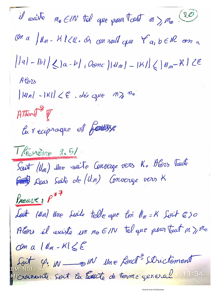 Seance 4 Cours Analyse 1 PDF by Abderrahmane | PDF