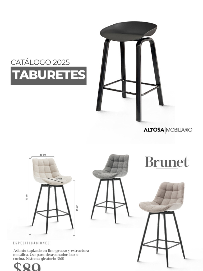 Catálogo 2025: Taburetes de Bar | PDF