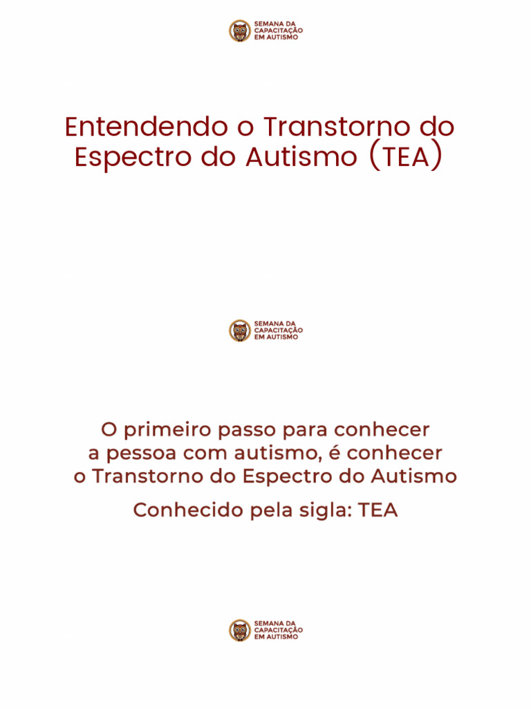 Aula 1 - Entendendo o Transtorno Do Espectro Do Autismo | PDF