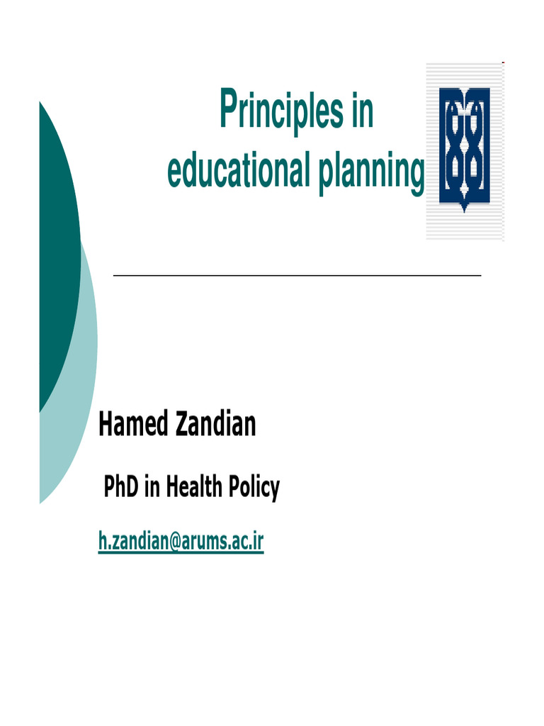 Principles of Educational Planning | PDF | Planning | Evaluation