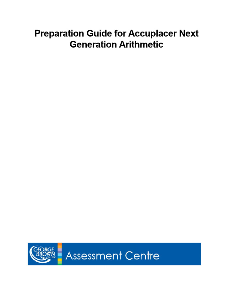 Preparation Guide For Accuplacer Next Generation Arithmetic May 2020 Pdf Lexicology Numbers