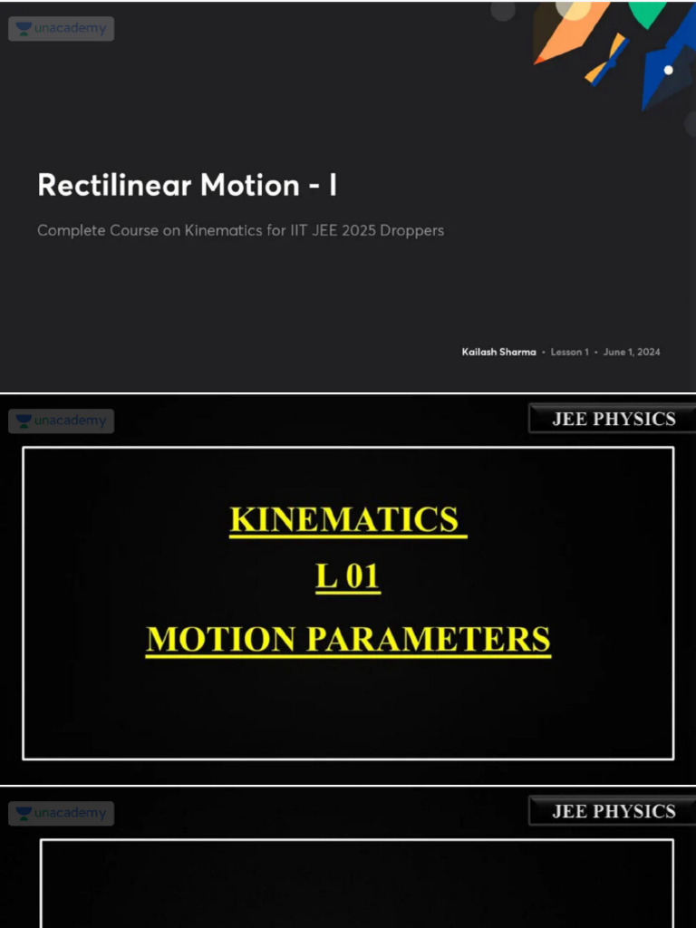 Rectilinear Motion I No Anno | PDF