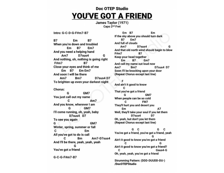 Youve Got A Friend | PDF