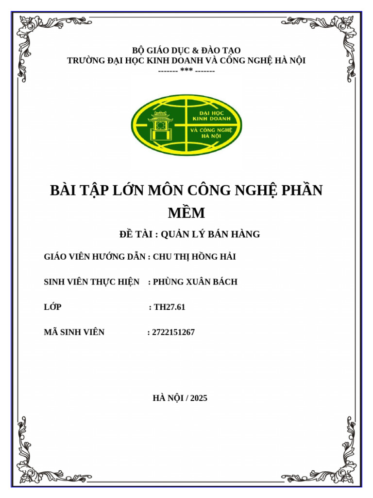 Phung Xuan Bach TH27.61 | PDF