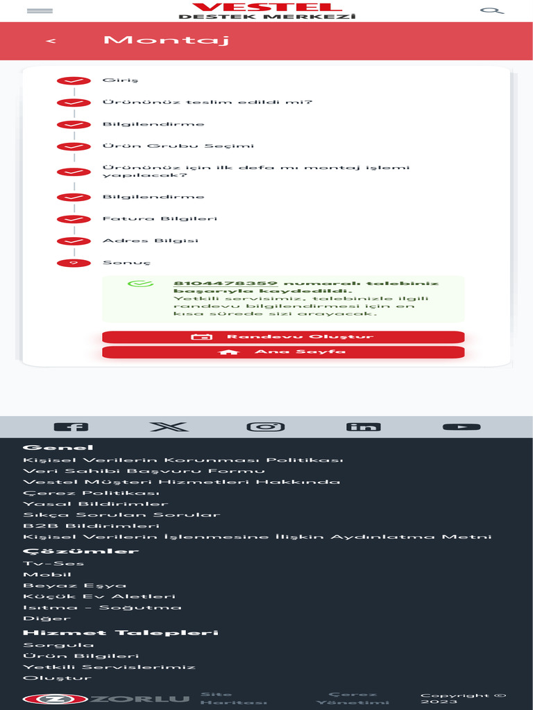 Montaj - Vestel Destek Merkezi | PDF