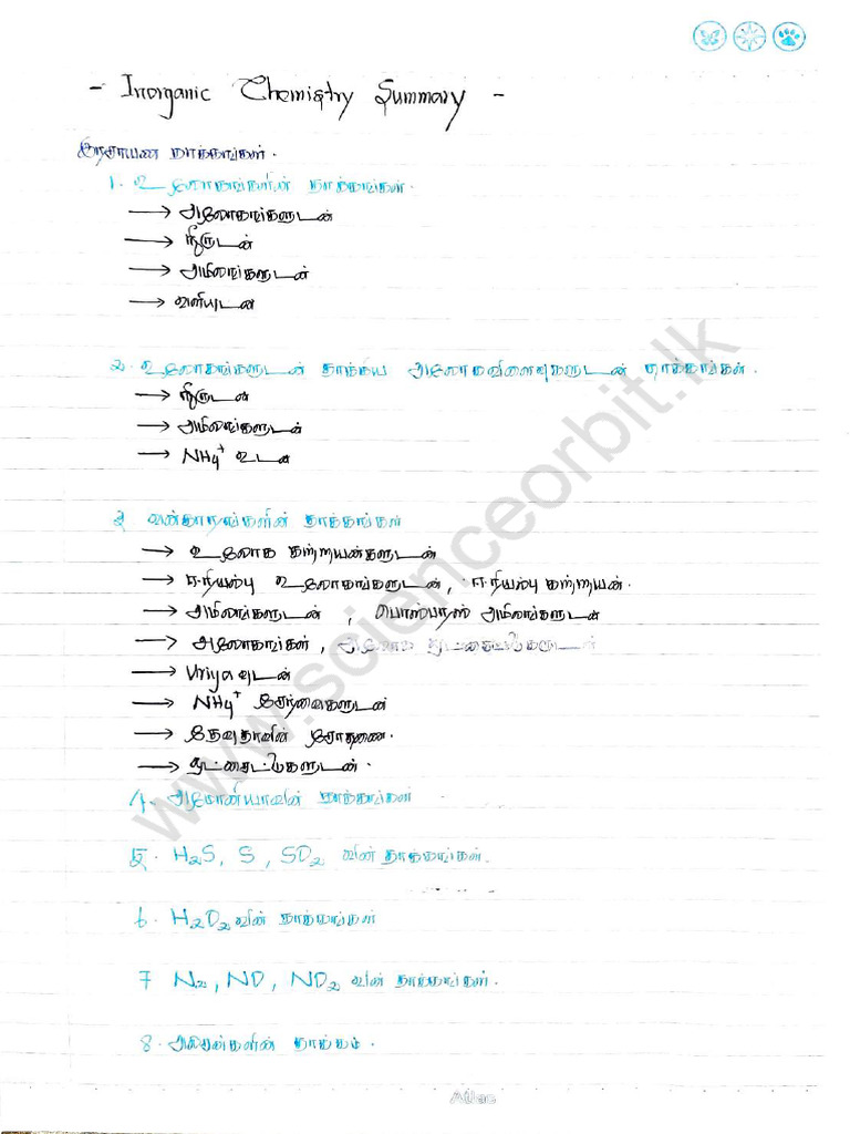 Inorganic Summary WWW - Scienceorbit.lk-2 | PDF
