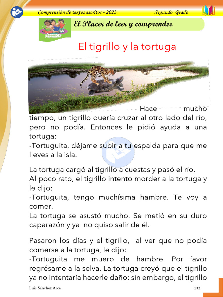 El tigrillo y la tortuga: un cuento infantil | PDF