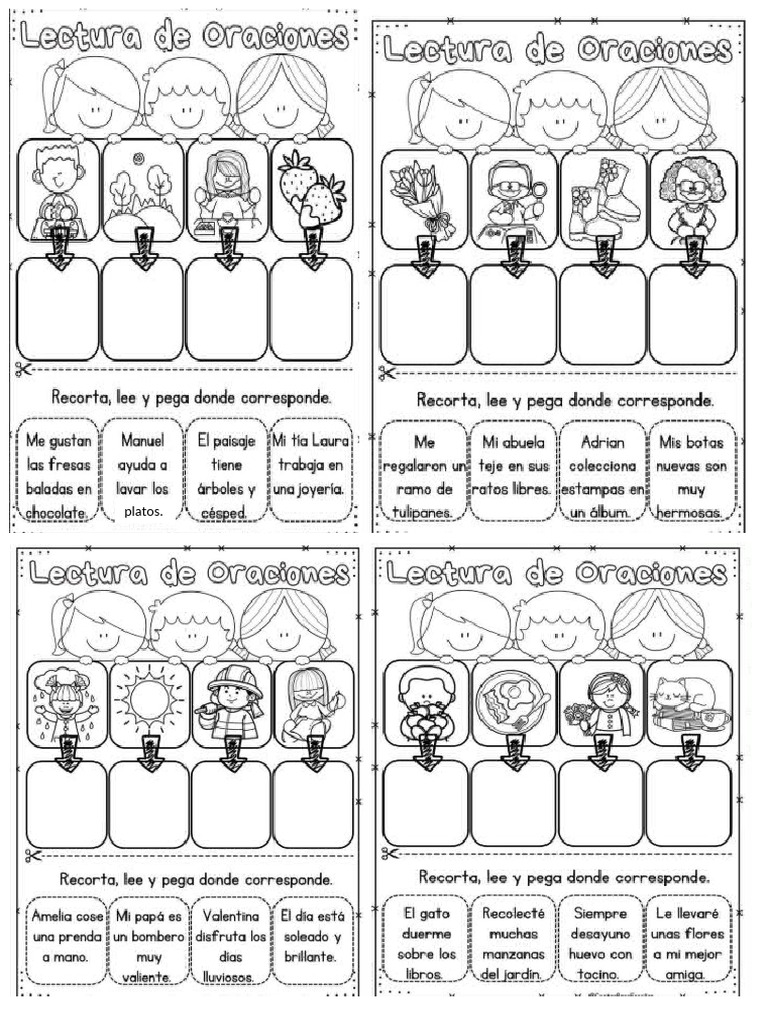 Lee y Recorta Oraciones | PDF