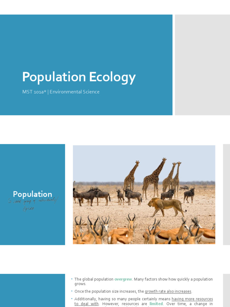 MST 101a - Environmental Science - Population Ecology | PDF ...