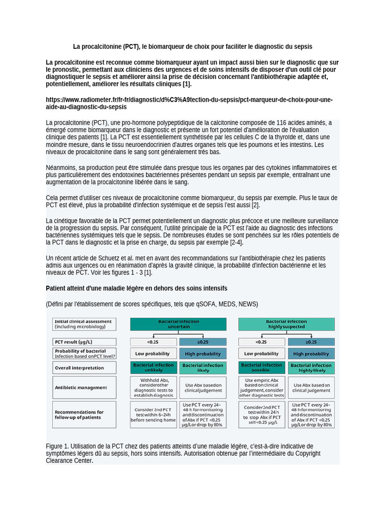 Procalcitonine : biomarqueur du sepsis | PDF | Diagnostic médical ...