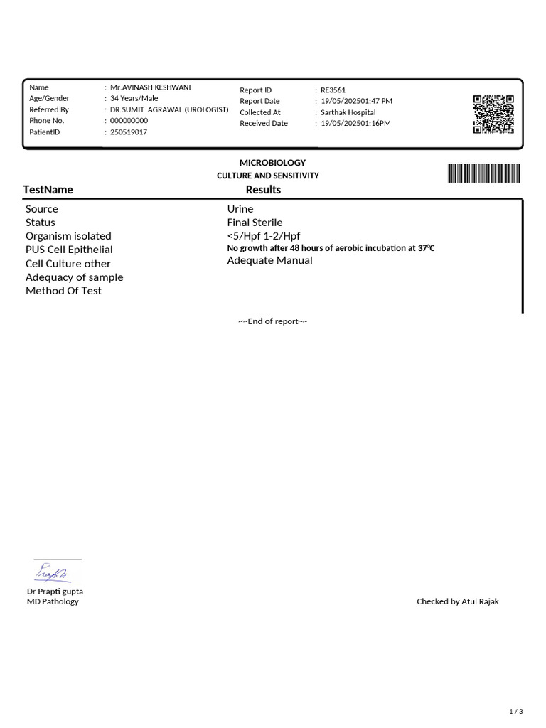 AVINASH KESHWANI - Male - 34 Year | PDF