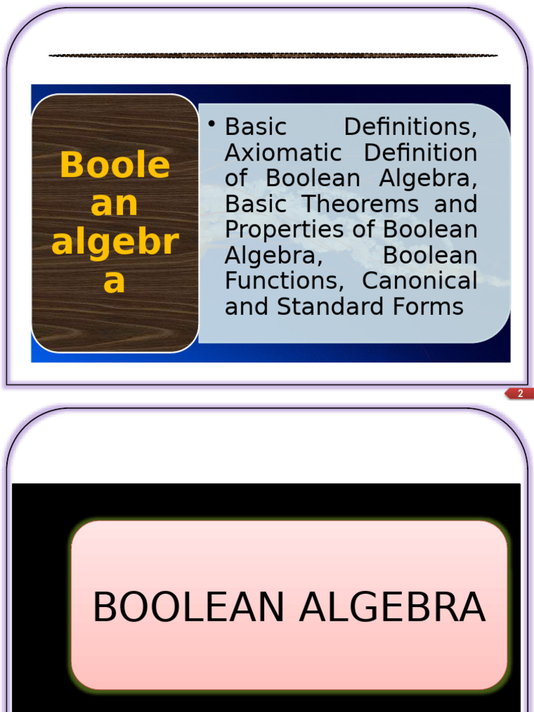 DSD MODULE-1 - File - 2 | PDF | Boolean Algebra | Teaching Mathematics