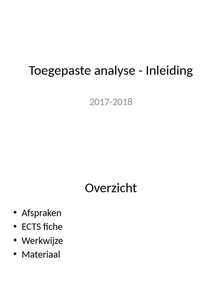 Inleiding PPT | PDF