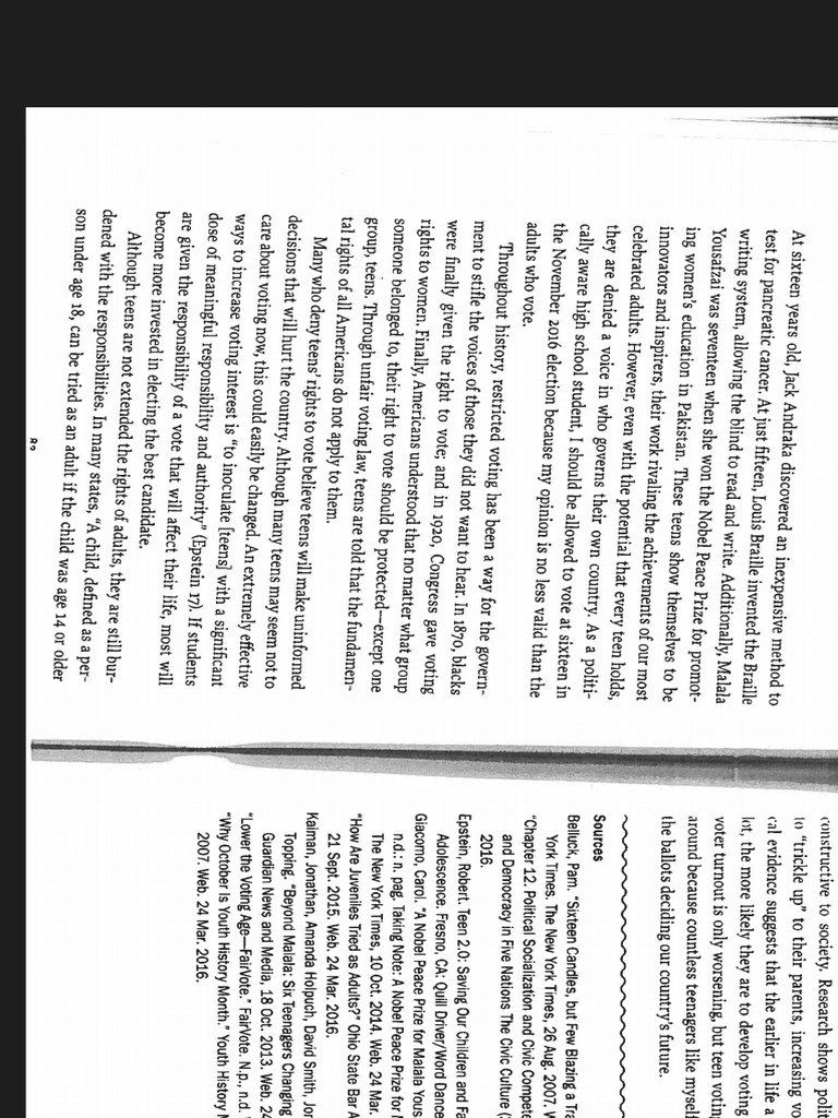 Time For Teens To Vote - PDF - Google Drive | PDF