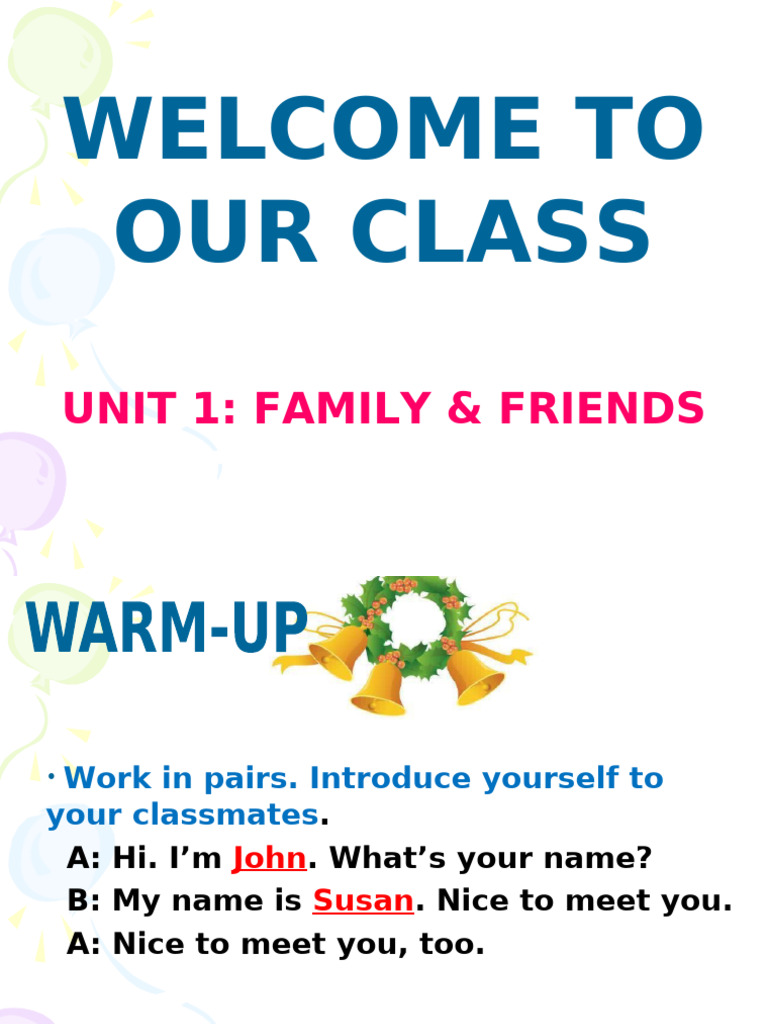 Unit1 Family and Friends | PDF | Question | English Language