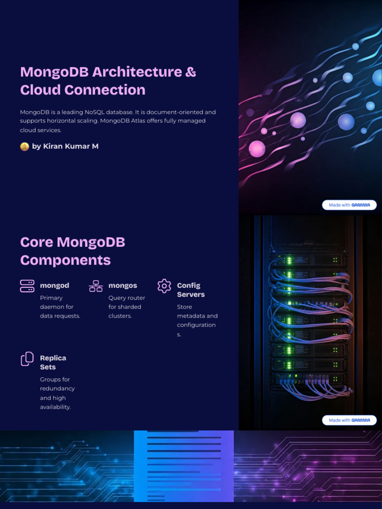 MongoDB Architecture and Cloud Connection | PDF | Mongo Db | Computer Cluster