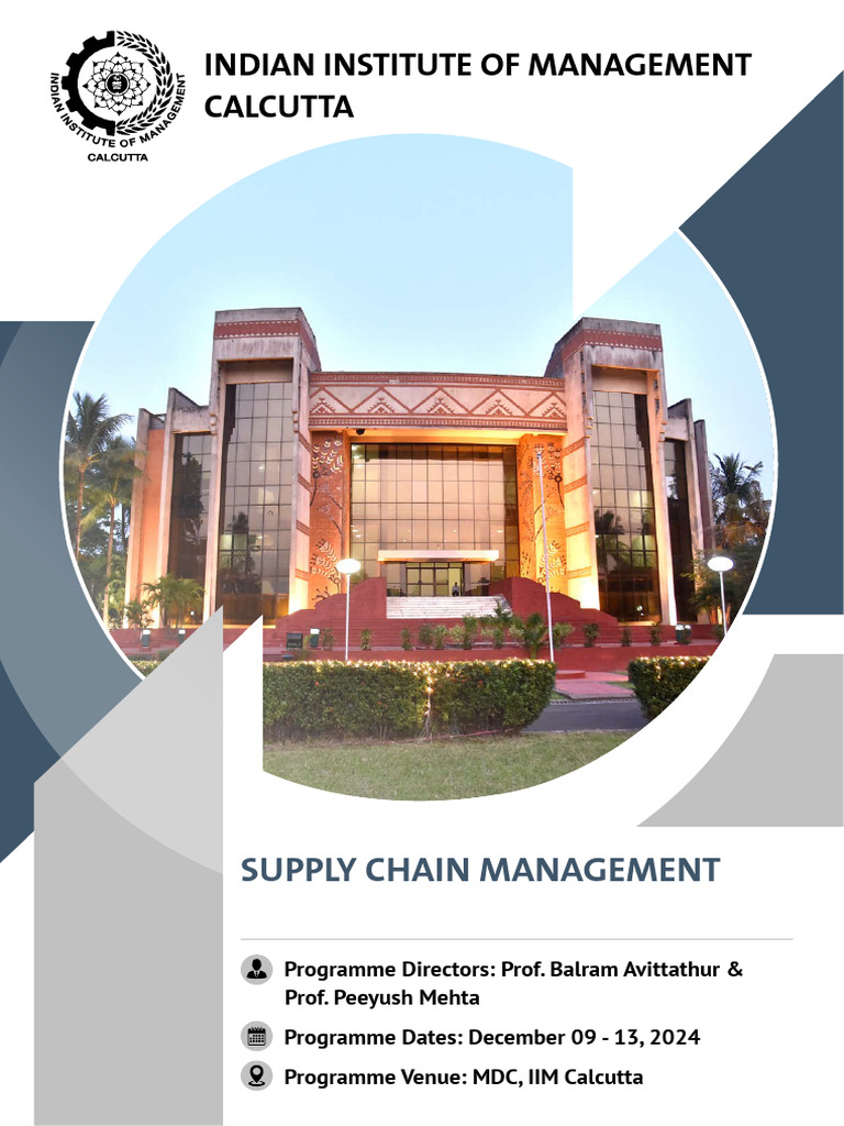 IIMC MDP - SCM - Dec 09 13 2024 | PDF | Supply Chain Management | Supply Chain