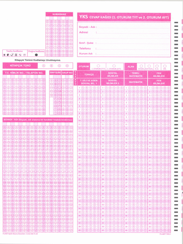 TYT-AYT Optik Form | PDF