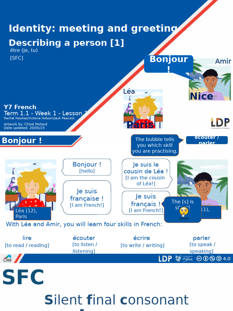 Y7 French Lesson 1: Identity & Greetings | PDF | Grammatical Gender ...