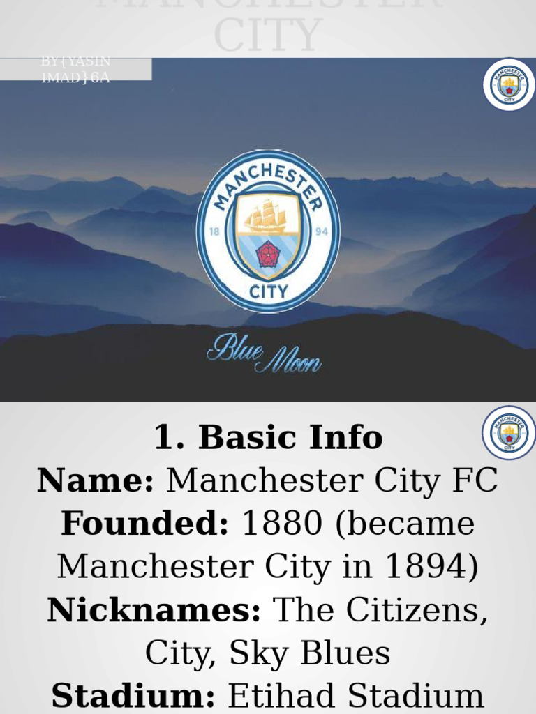 Manchester City FC: Founded 1880 | PDF