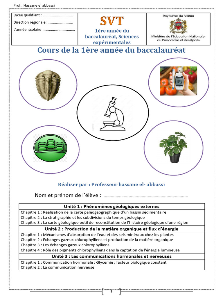 SVT 1bac | PDF | Géologie | Dune