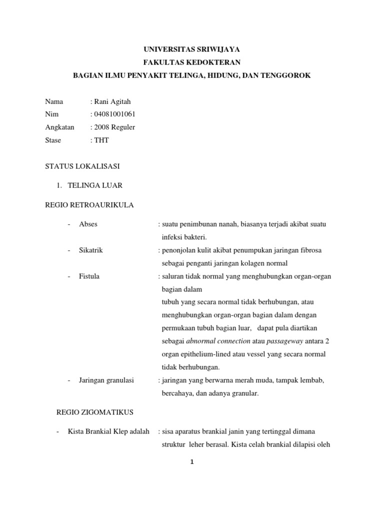 Status THT | PDF | Sains & Matematika