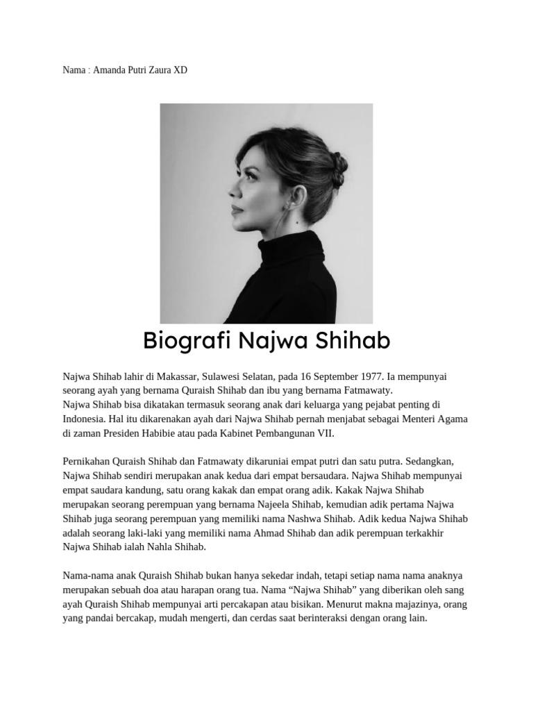 Biografi Najwa Shihab dan Karirnya | PDF