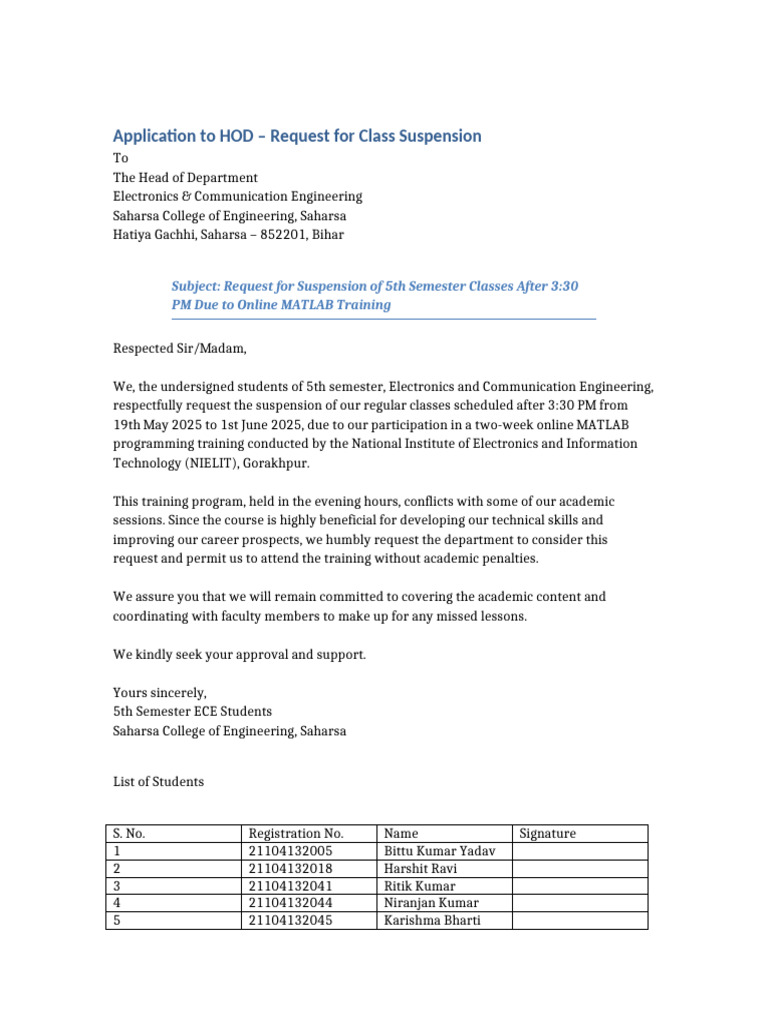 Application_ECE_Class_Suspension | PDF