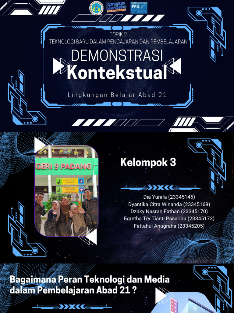 Topik 2 Demonstrasi Kontekstual Kelompok 3 - Teknologi Baru Dalam Pengajaran Dan Pembelajaran | PDF