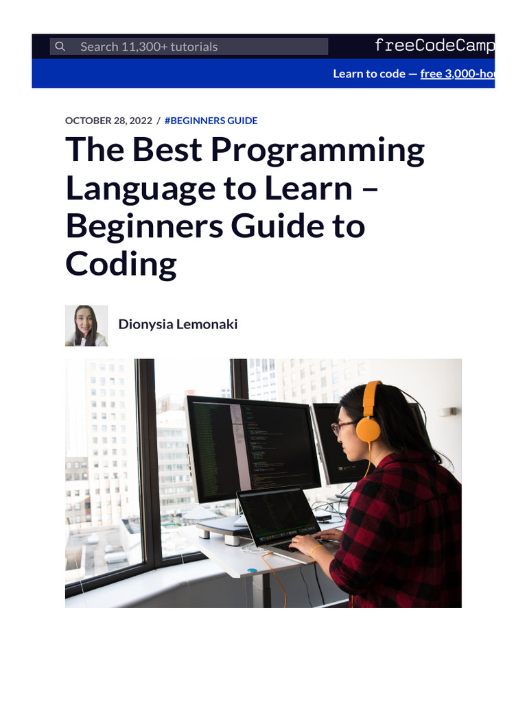 The Best Programming Language To Learn - Beginners Guide To Coding | PDF | Computer Programming ...