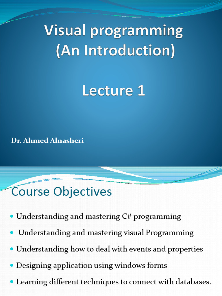 Lecture - 1 - VP (Introduction and Background) | PDF | C Sharp ...
