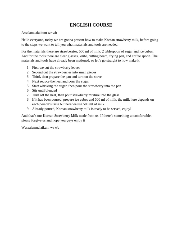 English Course | PDF