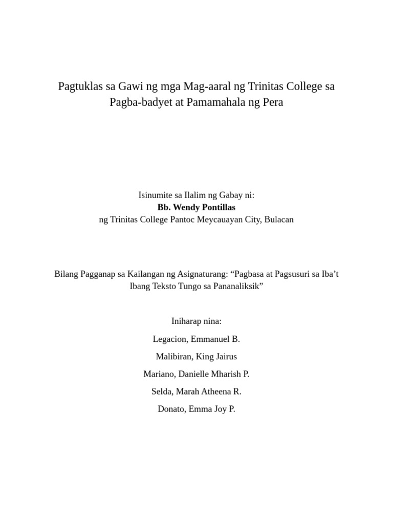 Pagpag Research Title | PDF