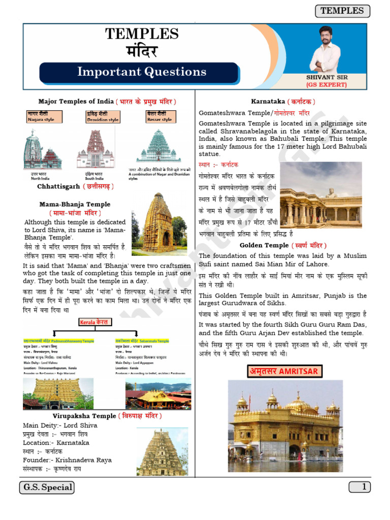 Temple by Shivant Sir GS | PDF
