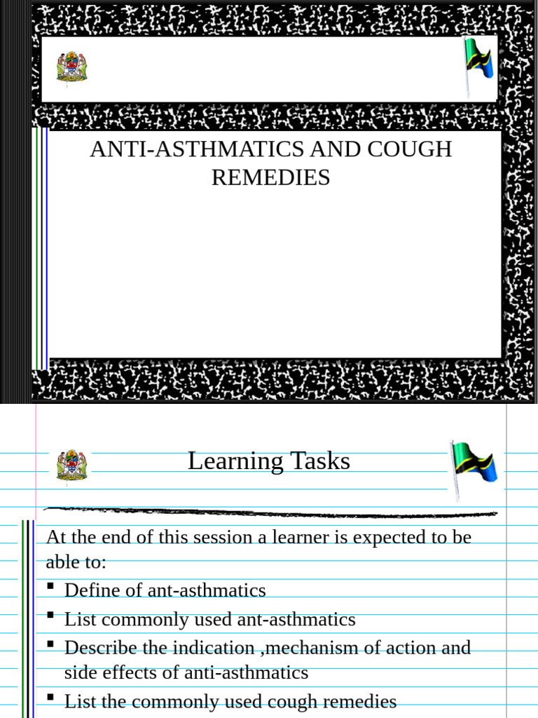 Session 12 Anti-Asthmatics and Cough Remedies | PDF | Asthma | Cough