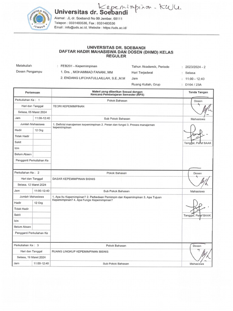 Jurnal Kepemimpinan Kwu | PDF