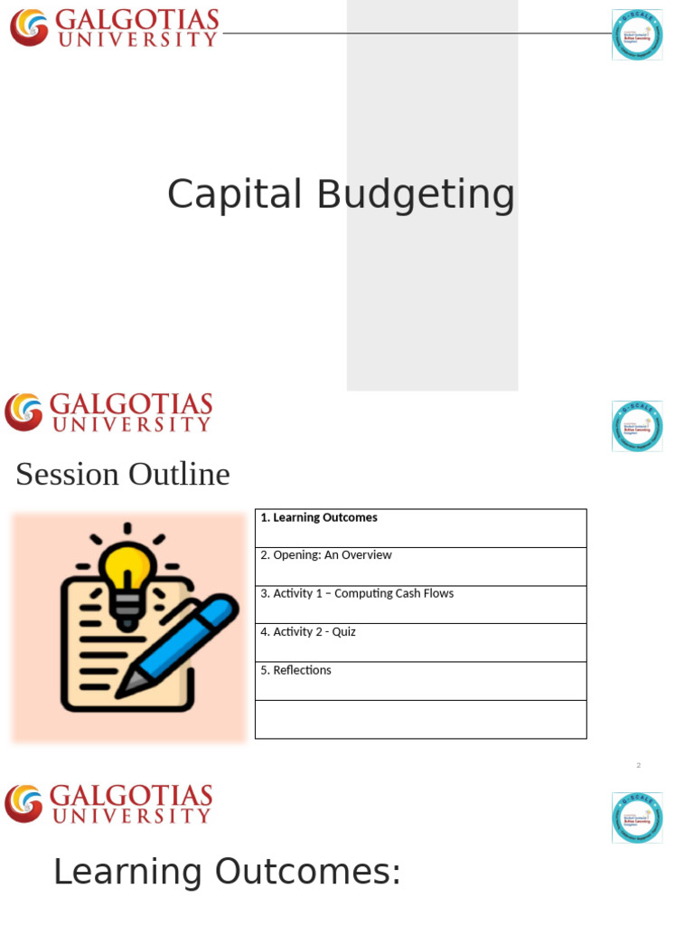 Lecture 9 - Capital Budgeting | PDF