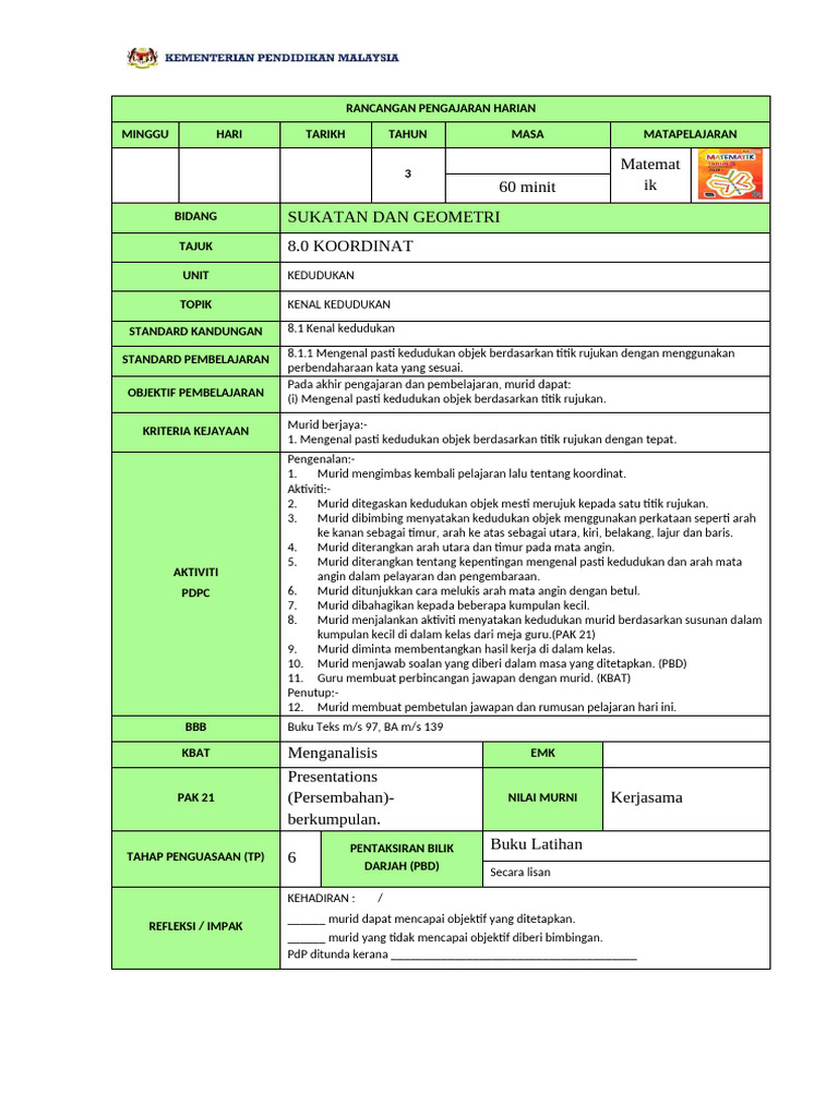 RPH MT THN 3 Tajuk 8 (M37-M38) | PDF