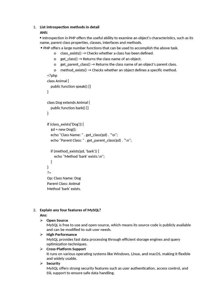 Imp Question Bank PHP CT22 | PDF | Class (Computer Programming) | Php