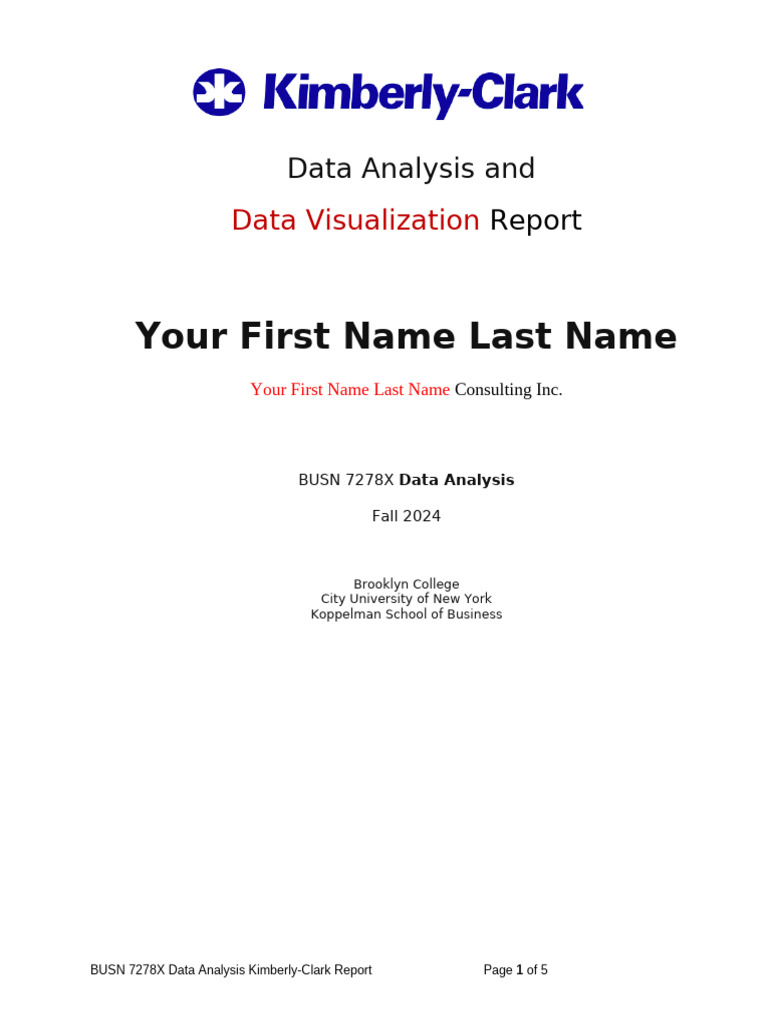 Kimberly-Clark Data Analysis Report | PDF | Histogram | Information Science
