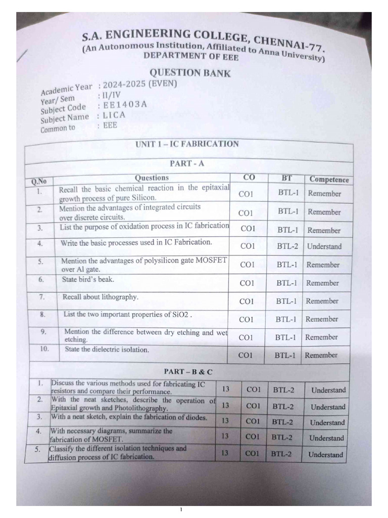 Lica QB Unit-1 To 5 | PDF