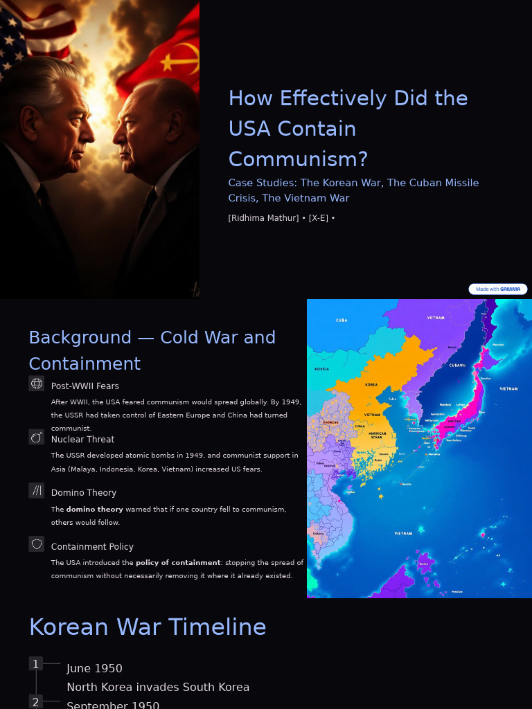 How Effectively Did The USA Contain Communism? | PDF | Vietnam War ...
